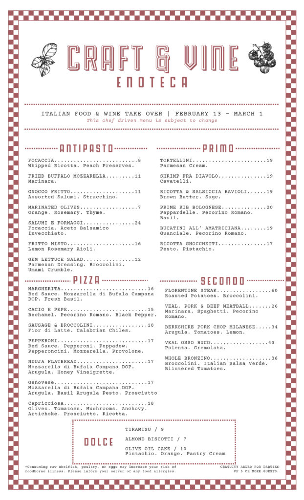 Food Cocktails Wines Spirits