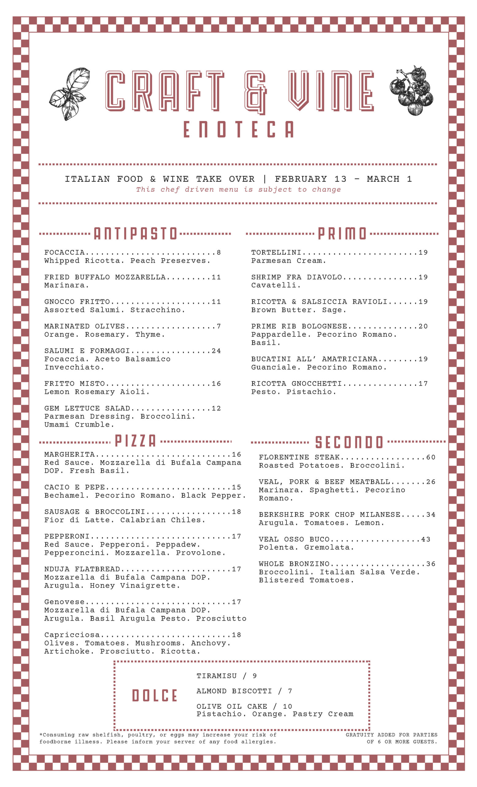 Food Cocktails Wines Spirits